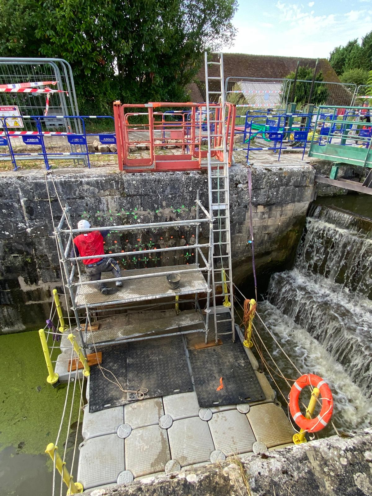 Ecluse de Machot - Injection des Maçonneries - BD-Ouest - Découpe ...